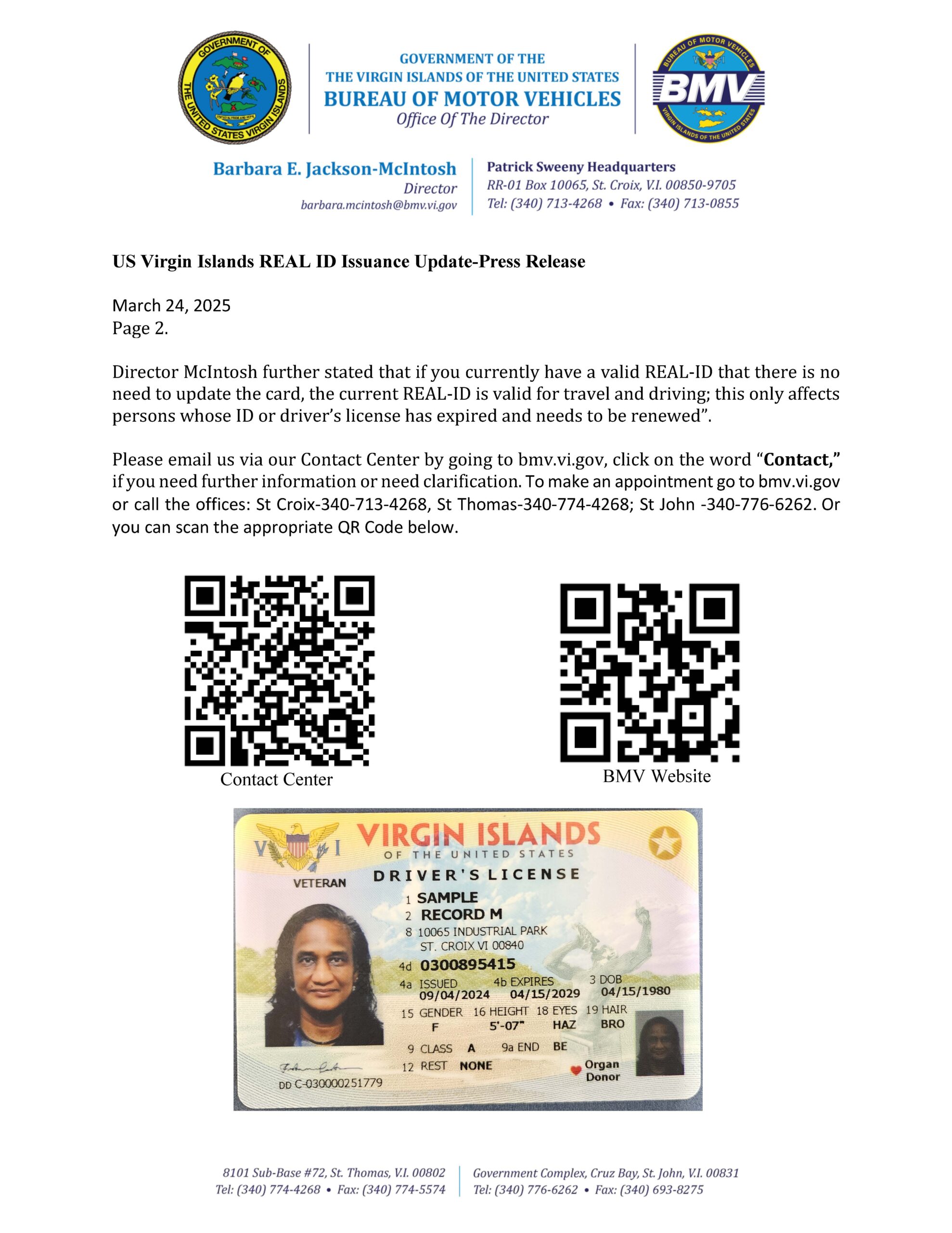 News – BMV | USVI Bureau of Motor Vehicles